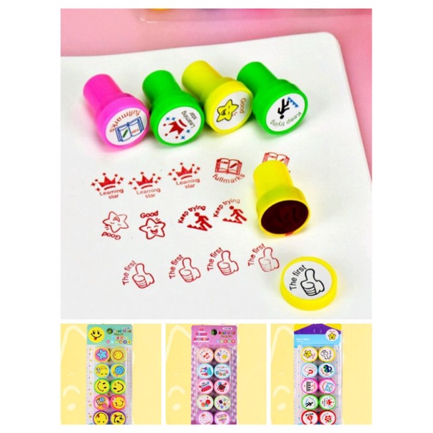 Smiling face Stamp, happy birthdays Chops, Reward stamps 10 pieces a ...