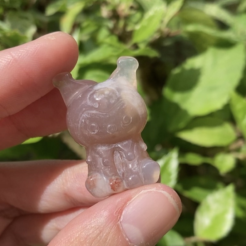 [SG CRYSTAL] Flower Agate Sanrio Character Mini Carving: Cinnamoroll ...