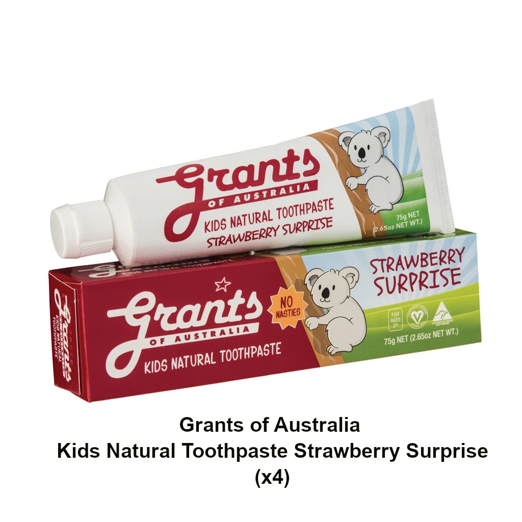 Grants of Australia Strawberry Surprise Kids Natural Toothpaste (75g ...