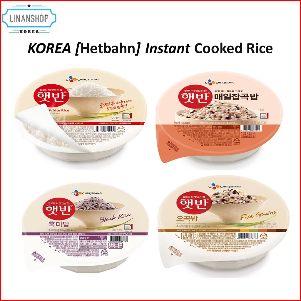 Korea CJ HATBAN Instant Cooked Rice | Korean Hetbahn | Shopee Singapore