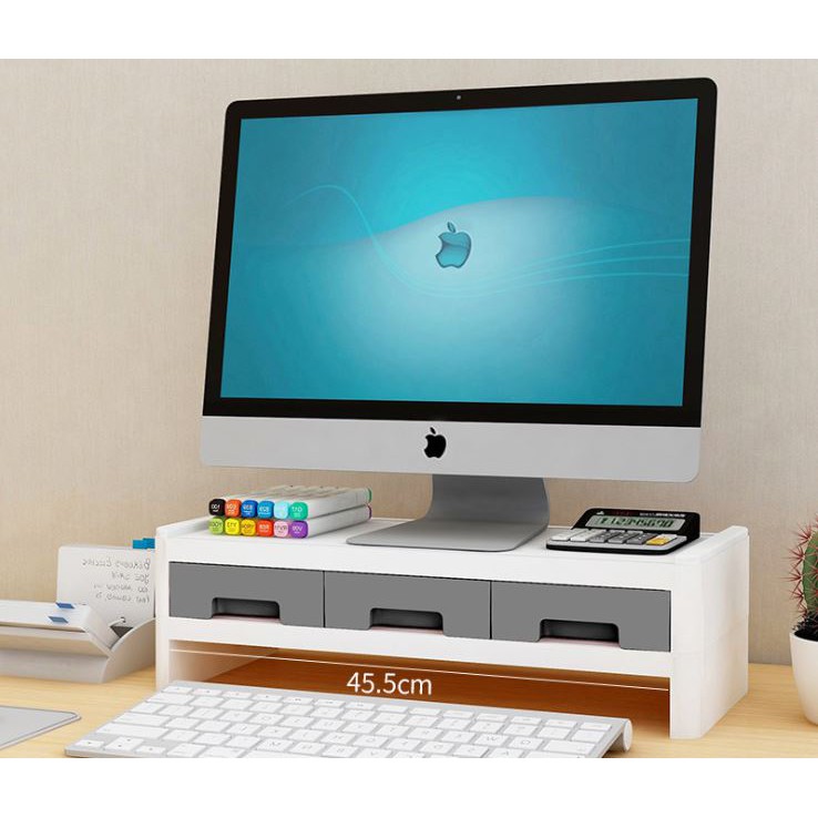 Uniqhome Monitor Stand Desktop Monitor table Stand with storage drawer ...