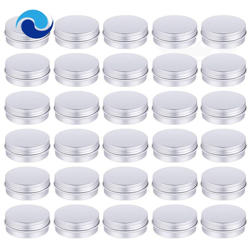 30 Pack Screw Top Round Metal Lip Balm Tins Containers Lids (1oz ...