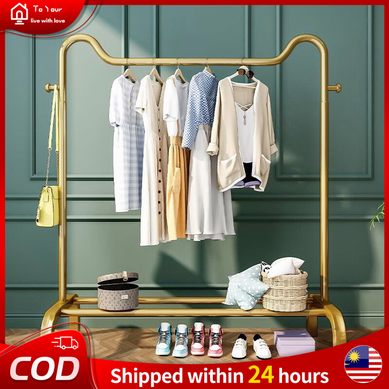 Single Pole Strong Steel Hanging Rak AlmariLaundry Rak Baju Rack Cloth ...