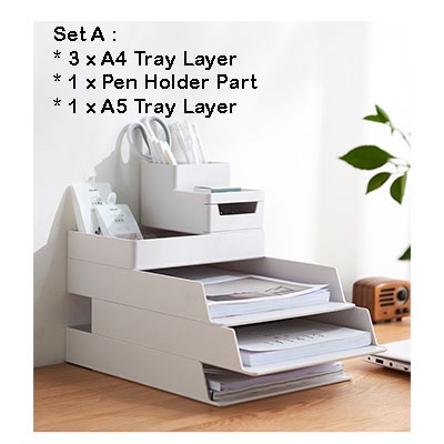 🔥 SG READY STOCK🔥File Organizer Desk Storage A4 Paper Tray Desktop ...