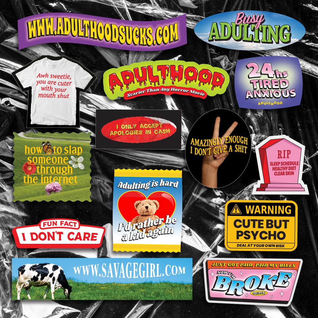 COOLEST Stickers Aesthetic Adulting Savage Girl For Journal Phone ...