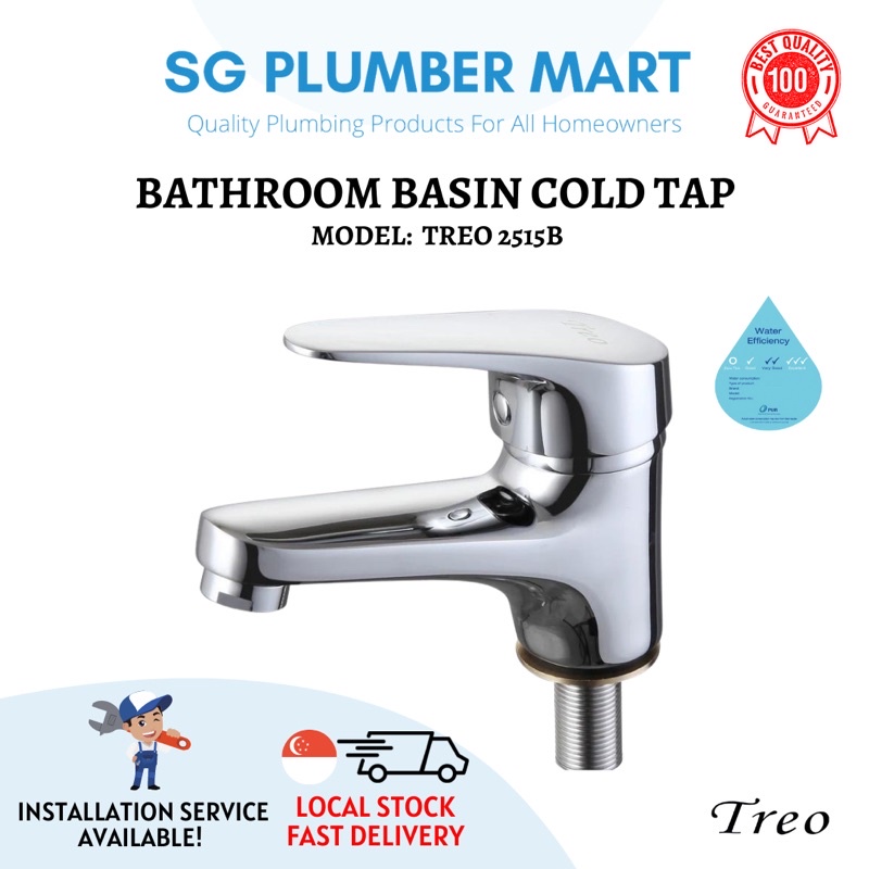 【SG INSTOCK】Treo Bathroom Basin Cold Tap | Bathroom Tap | Shopee Singapore