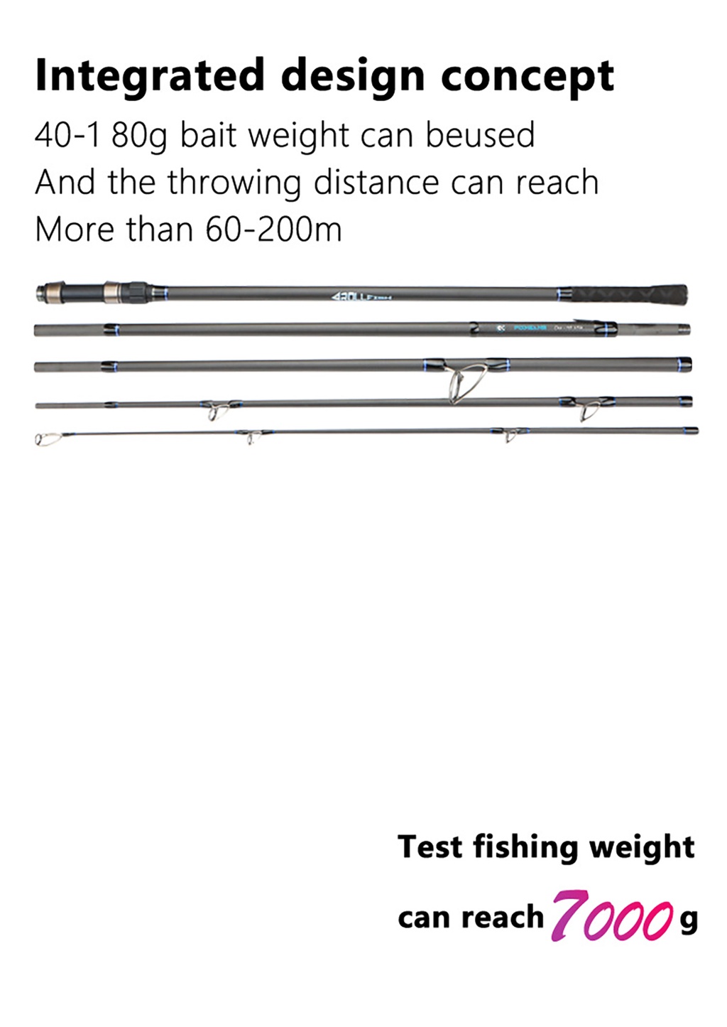 【NYA】Surf rod12ft/13ft/14ft Carbon fiber Casting/Spinning Rod light ...