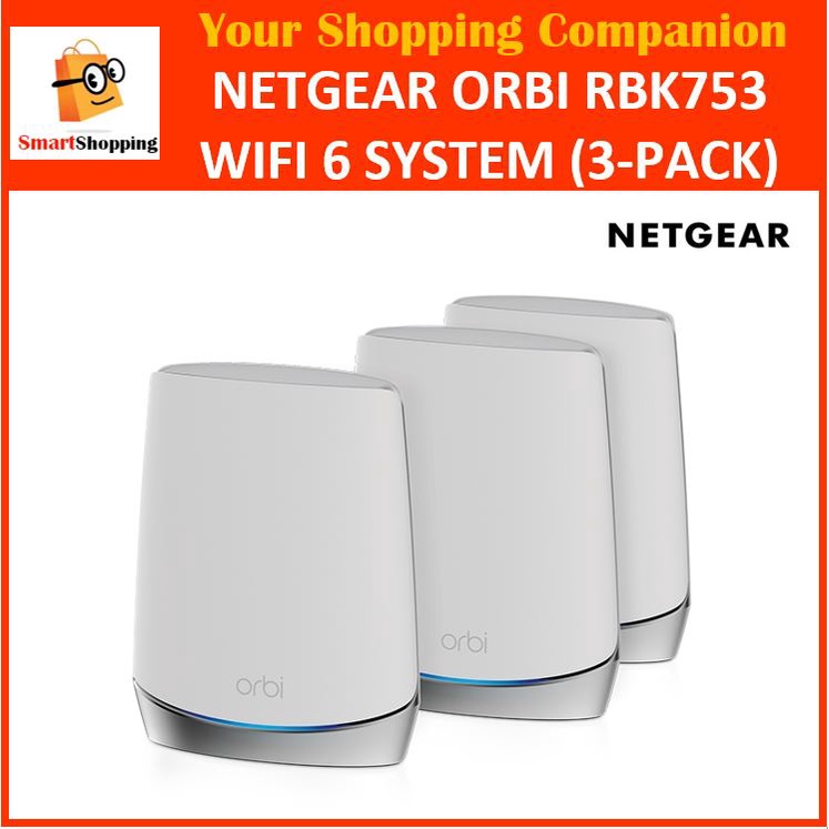 Netgear RBK753 Orbi Tri-Band WiFi 6 Ultra Performance Mesh System ...
