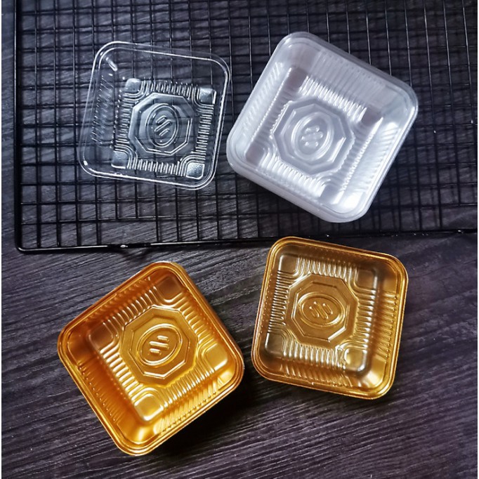 100pcs Gold Mooncake Tray/ Pastry Packaging Tray/Dessert Mooncake ...