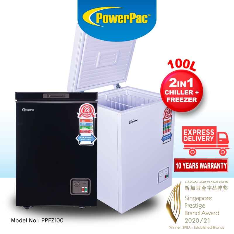 PowerPac Chest Freezer 100L CFC Free, Chiller & Freezer (PPFZ100 ...