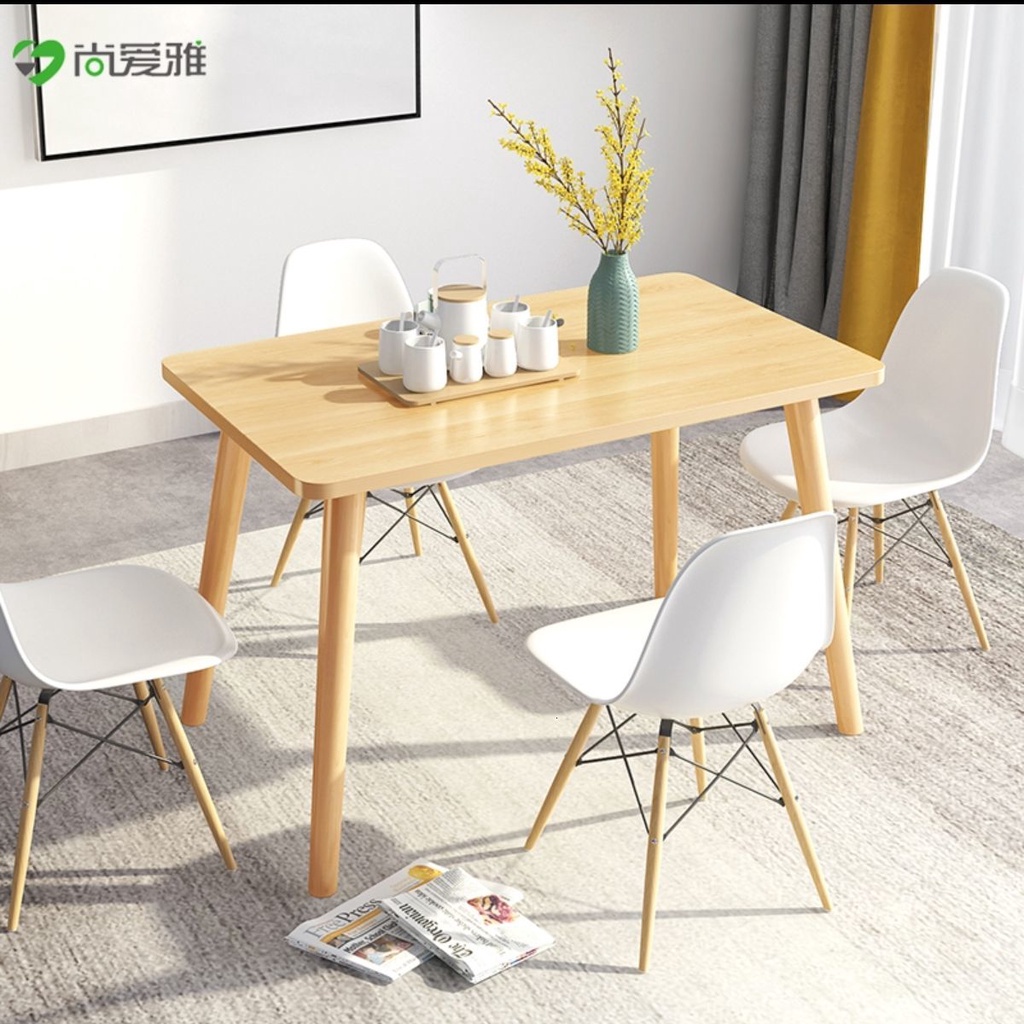 Nordic Dining Table Small Family Modern Simple Small Table Solid Wood ...