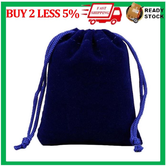 (5 pcs in a pack) Velvet Drawstring Pouch/Bag (Royal Blue) | Shopee Singapore