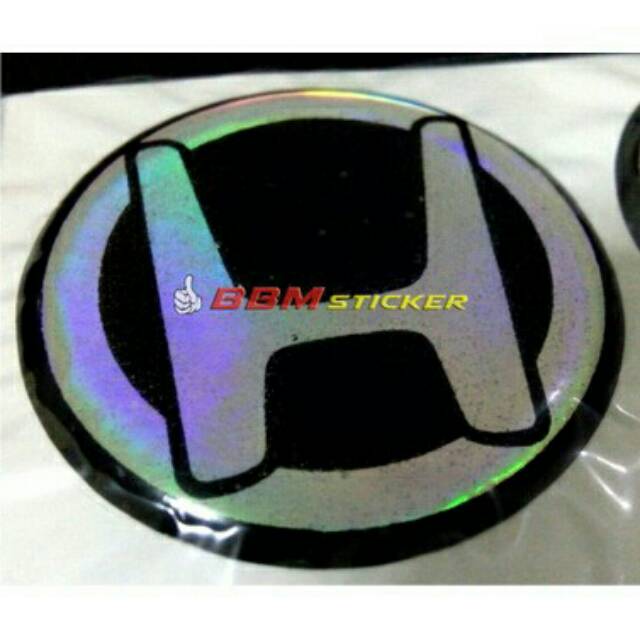 Emblem Sticker honda logo Embossed diameter 4cm | Shopee Singapore