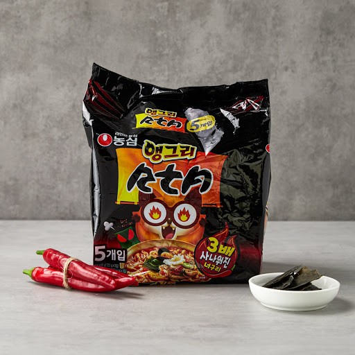 Nongshim Angry Neoguri Multi pack 121g x 5 농심 앵그리 너구리 멀티팩 | Shopee ...