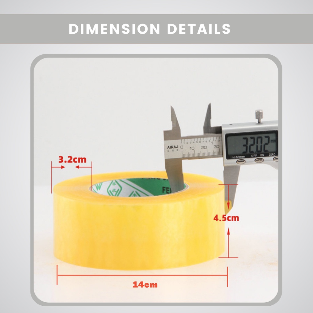 mixshop High Quality 45mm x 218 yards Extra Long Transparent Adhesive ...