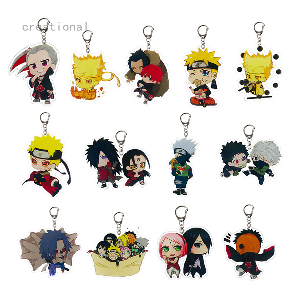 Naruto Keychain Sasuke/itachi/Kakashi Double Sided Acrylic Key Chain ...