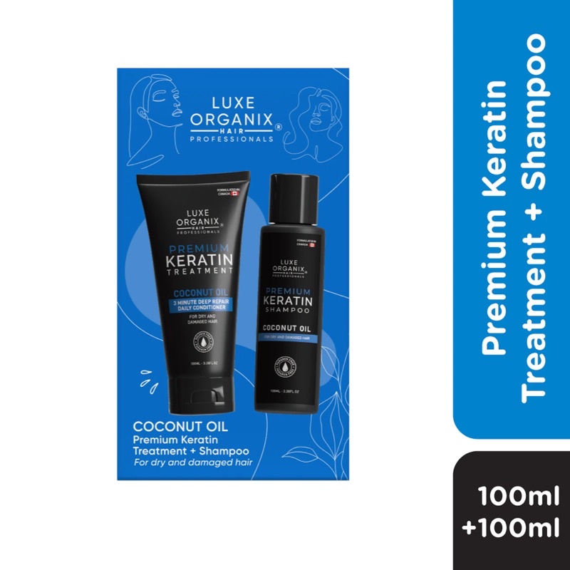 Luxe Organix Keratin VCO Shampoo Bundle exp 08/2024 | Shopee Singapore