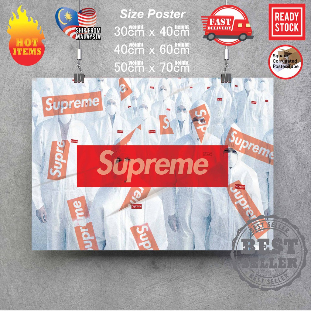 Supreme x Coverall Suit Poster | Streetwear poster | Street icon | Wall ...