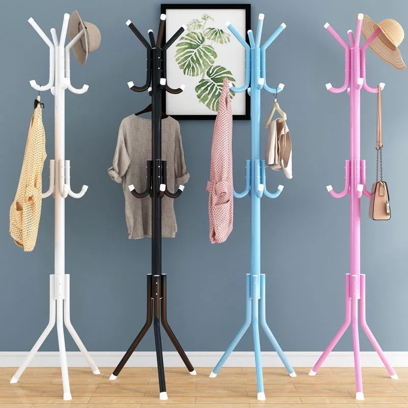 (HOME+) 12 Hooks Clothes Rack Hat and Coat & Garment Hanger Floor ...