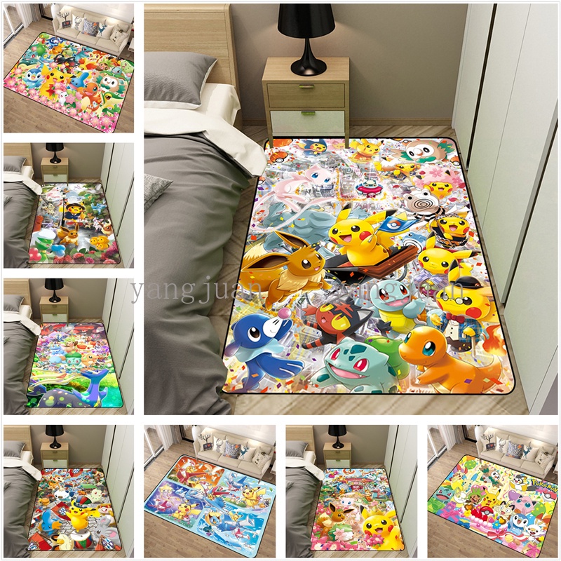Pokemon Pokémon Cartoon Carpet Pikachu Pocket Monster Living Room ...