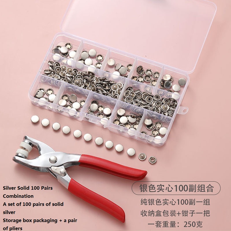 (Delivery Within 24 Hours) Color Hollow Solid Five Grip Buttons Metal ...