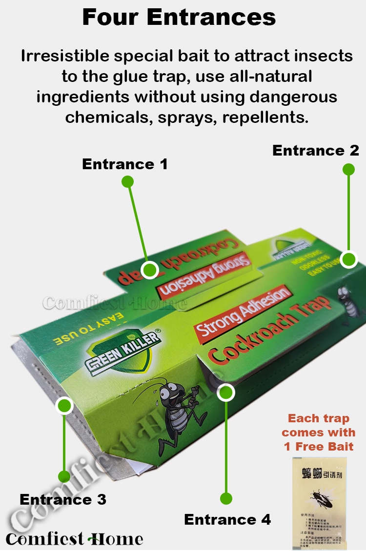 [SG Stock]10 Traps Cockroach Trap Lizard Mouse Board Rat Glue Sticky ...