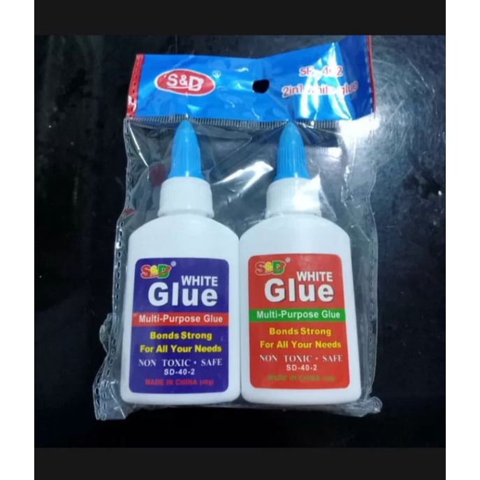 2 in1 White glue ( 2 glues in 1 pack ) | Shopee Singapore