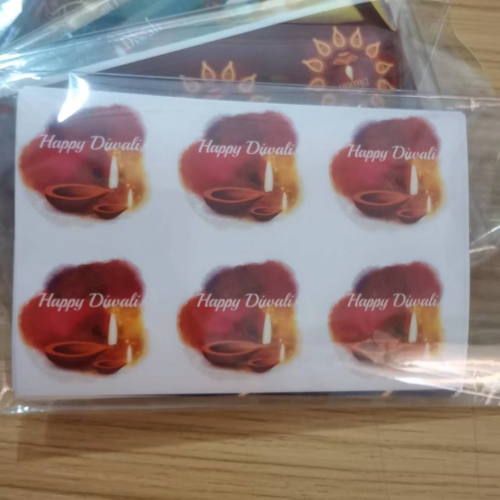 Deepavali Decor Sticker Diwali Diyas Gift Stickers | Shopee Singapore