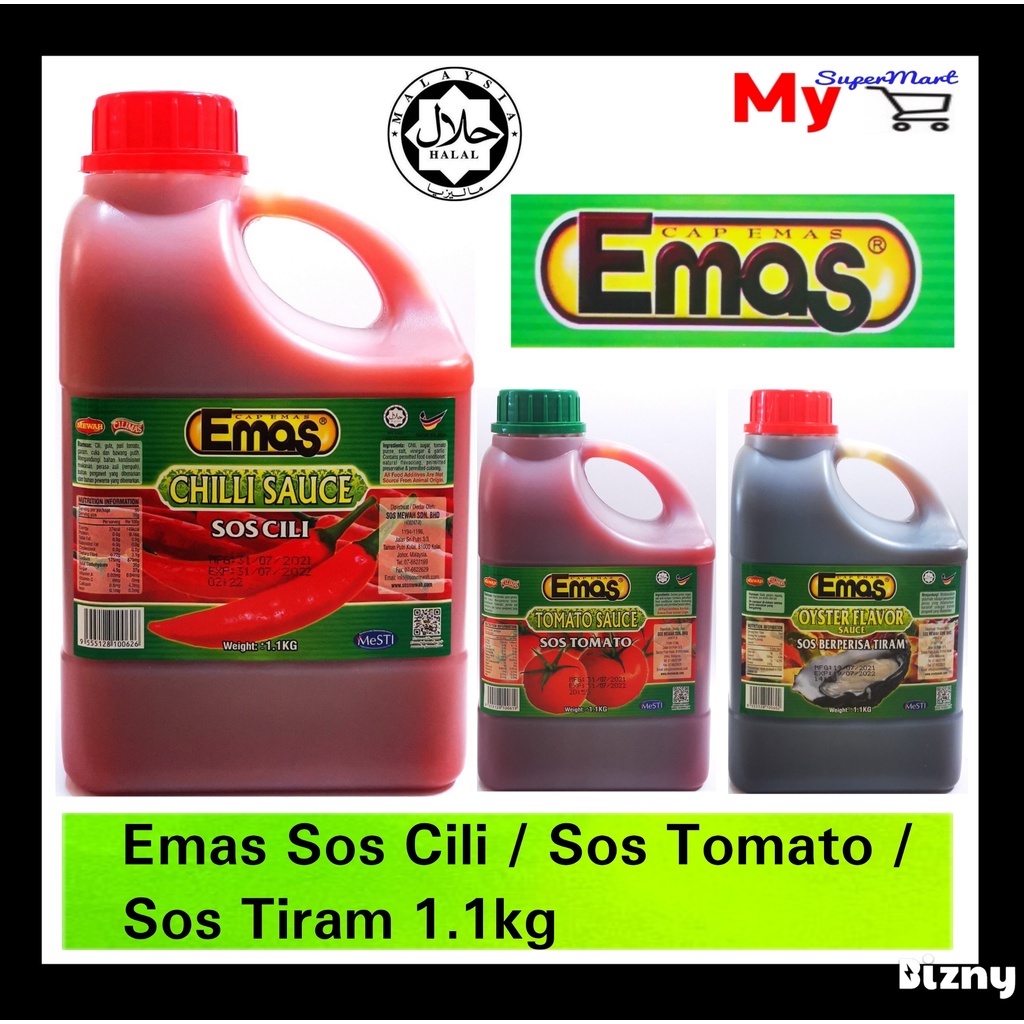 MY Emas Oyster Sauce / Chilli Sauce Tomato Sos Tiram Sos cili 1.1kg 辣椒醬 ...