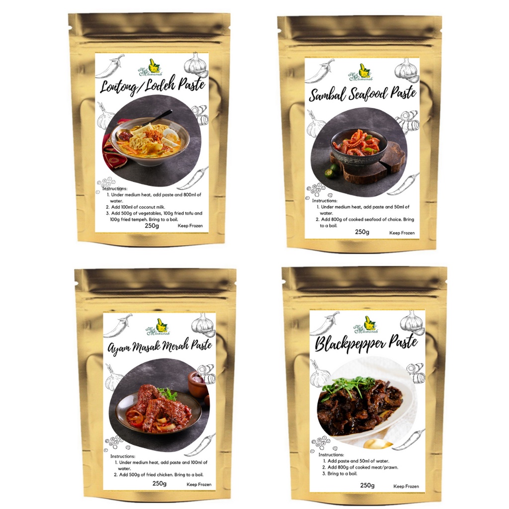 Hjh Maimunah Assorted Paste Sambal Seafood / Blackpepper / Lontong ...