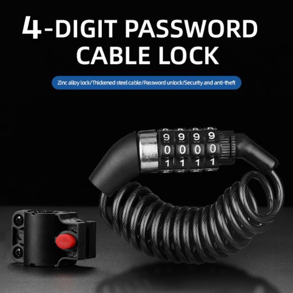 Bike Password 4 Digit Lock Anti-theft Combination Number Code Bicycle ...