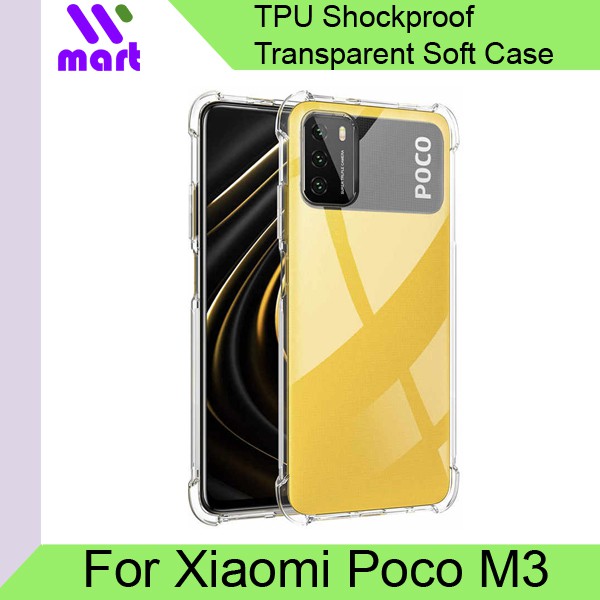 Xiaomi Poco M3 Back Cover / Clear Transparent Reinforced Corners TPU ...
