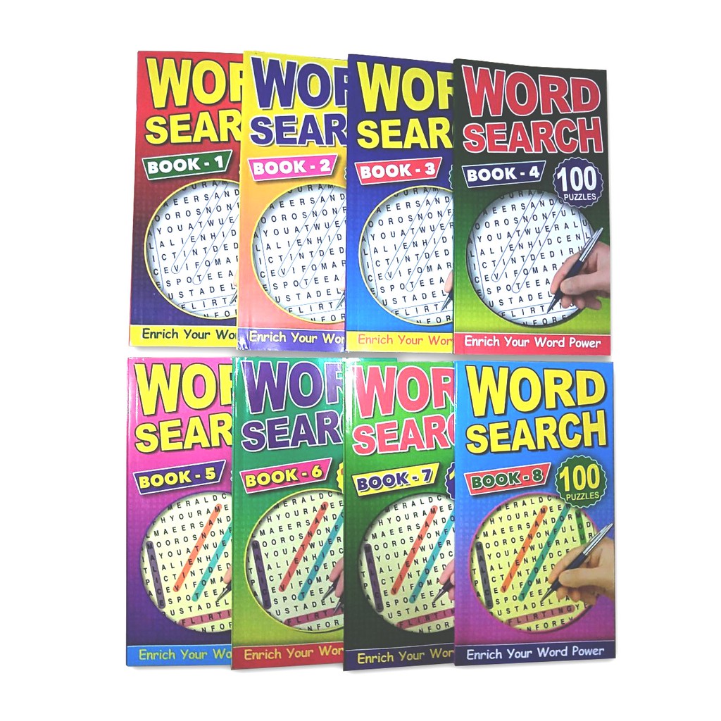 Word Search 100 Puzzles (Book 1 - 20) | Shopee Singapore
