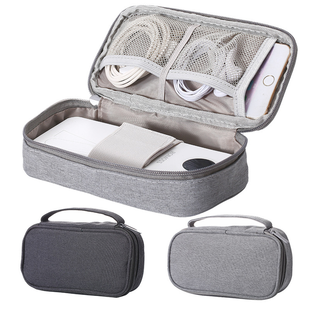 Portable Oxford Cloth Phone Bag Travel Organizer Earphone Power Bank ...