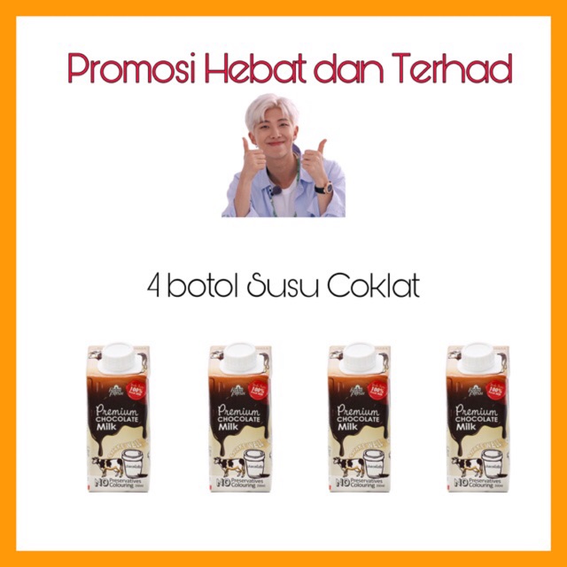 4 botol Susu Coklat UHT Farm Fresh (200ml x 4 botol) | Shopee Singapore
