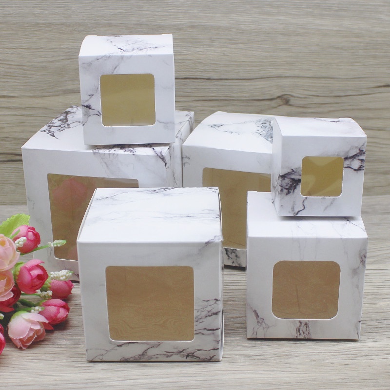 5Pcs 5x5/6x6/7x7/8x8/9x9/10x10x10cm Square Gifts Paackage Box With ...