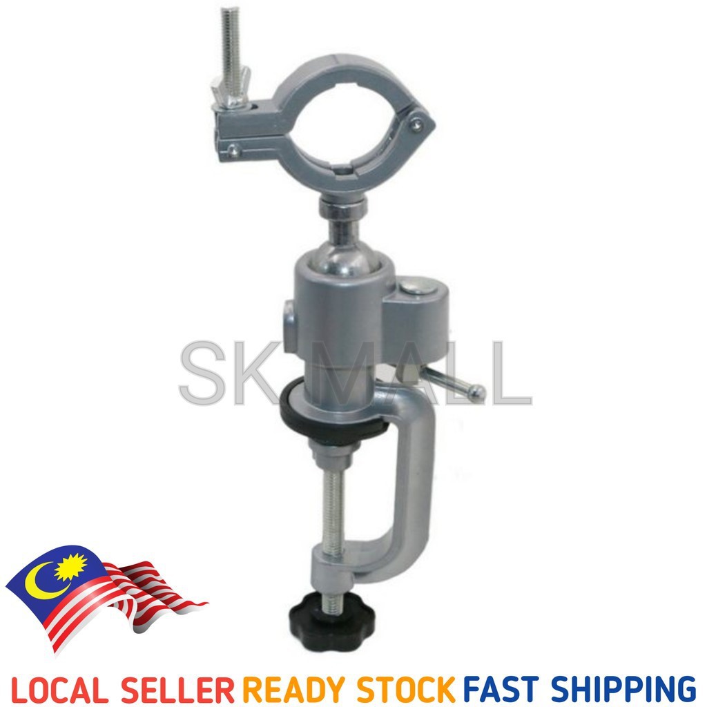 Clamp-On Bench Vise Electric Drill Stand Holder Grinder Rack Multi ...