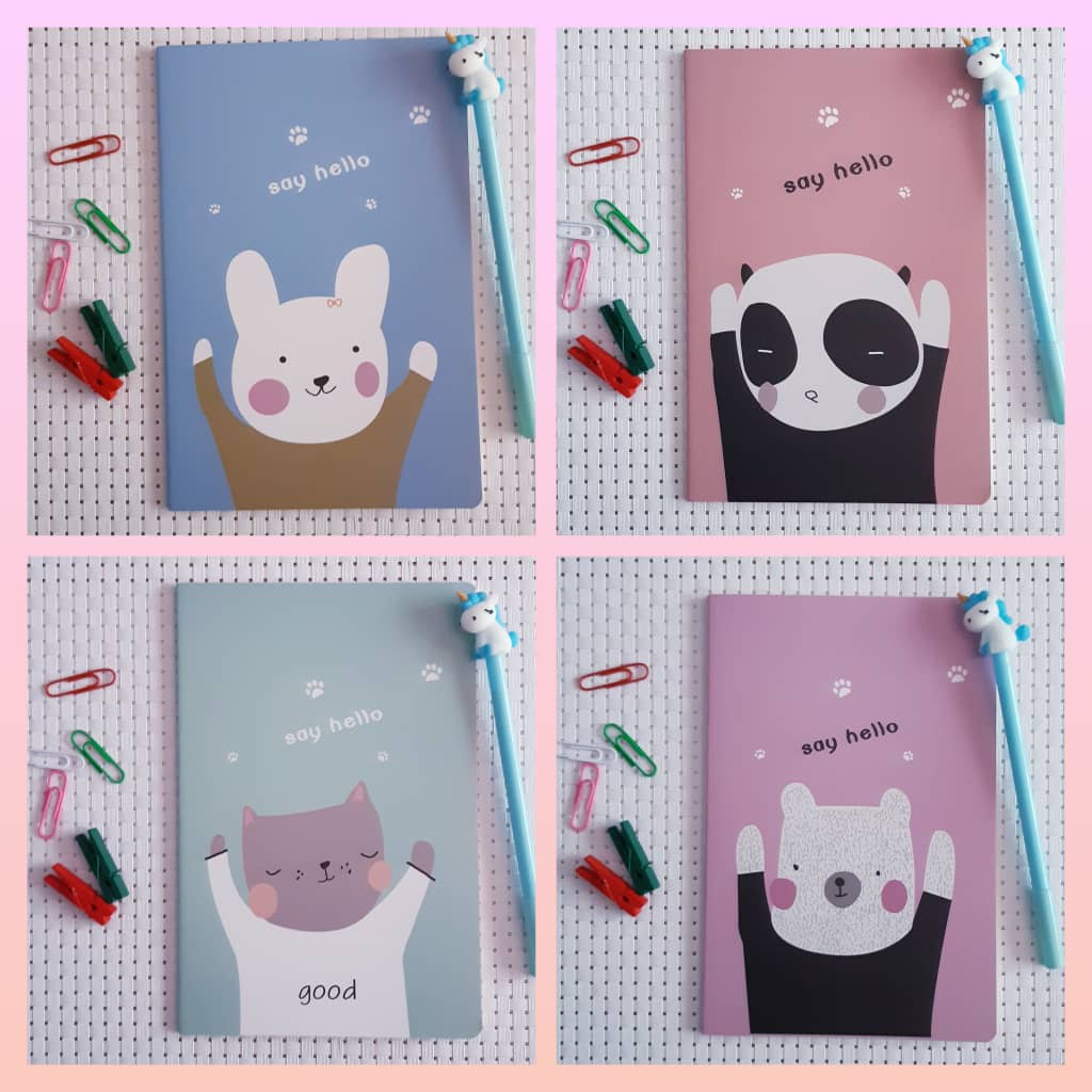 [winkwink] 215. Cute Notebook | Notebook | A5 | Horizontal Line [Design ...