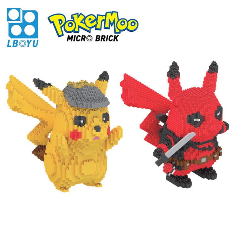 LBOYU Cartoon Mini Blocks Pokemon Anime DIY Building Bricks Anime ...