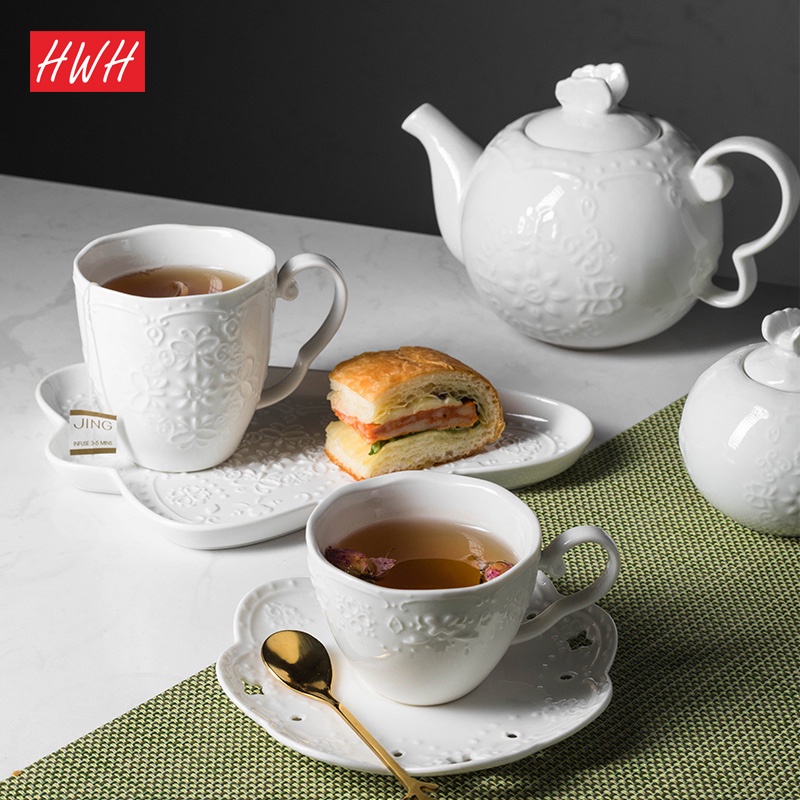 HWHOME Ceramic Teapot Set Vintage Coffee Tea Cup | Shopee Singapore