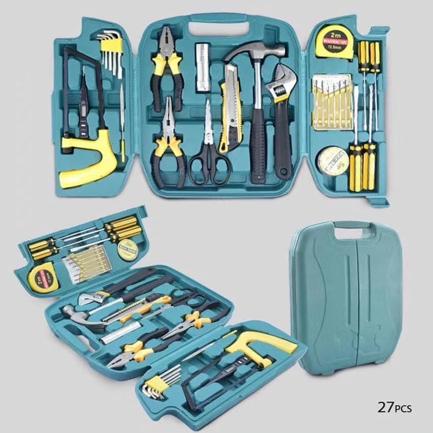 Shopifypj 16 or 27 Piece Pcs Tool Set,Home Repair Hand Tool Kit with ...