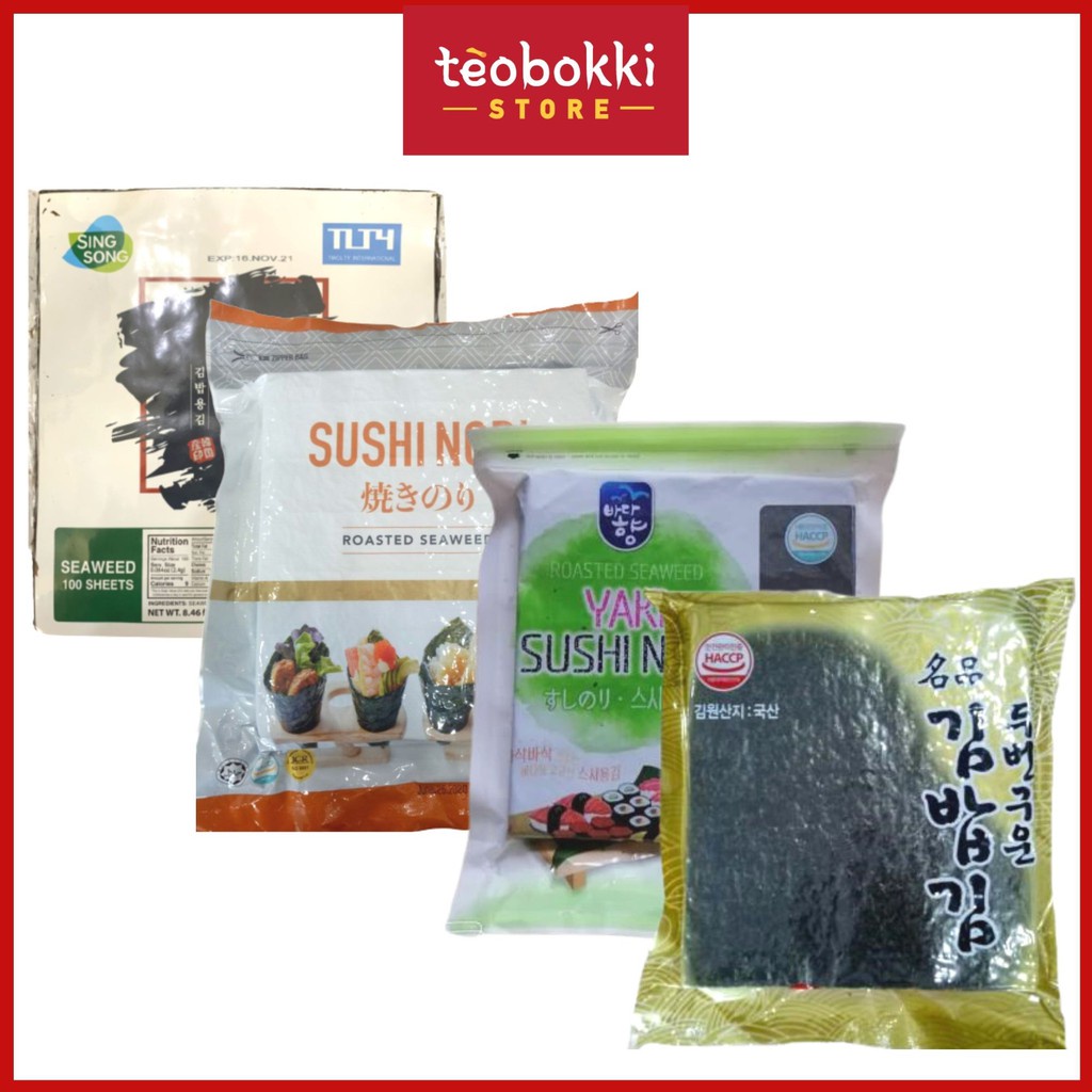 Seaweed rice rolls/kimbap/Korean sushi (50 leaves - 100 leaves ...