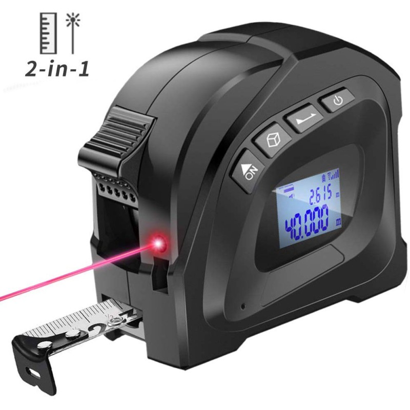 Wireless 2 in1 40M 5M Waterproof IP54 Laser Tape Measure Digital ...
