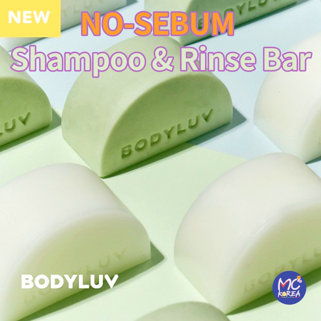 [BODYLUV] NO-SEBUM Shampoo & Rinse Bar Set(150g, 120g) / Anti-Hair loss ...