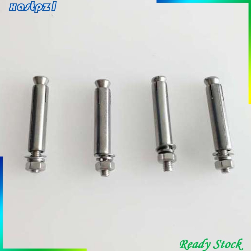 [ 4Pcs Stainless Steel M6 Hex Nut Sleeve Anchor Expansion Bolt Screw ...