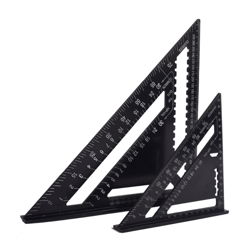 Triangle Ruler 7inch/12inch Aluminum Alloy Angle Protractor Speed ...