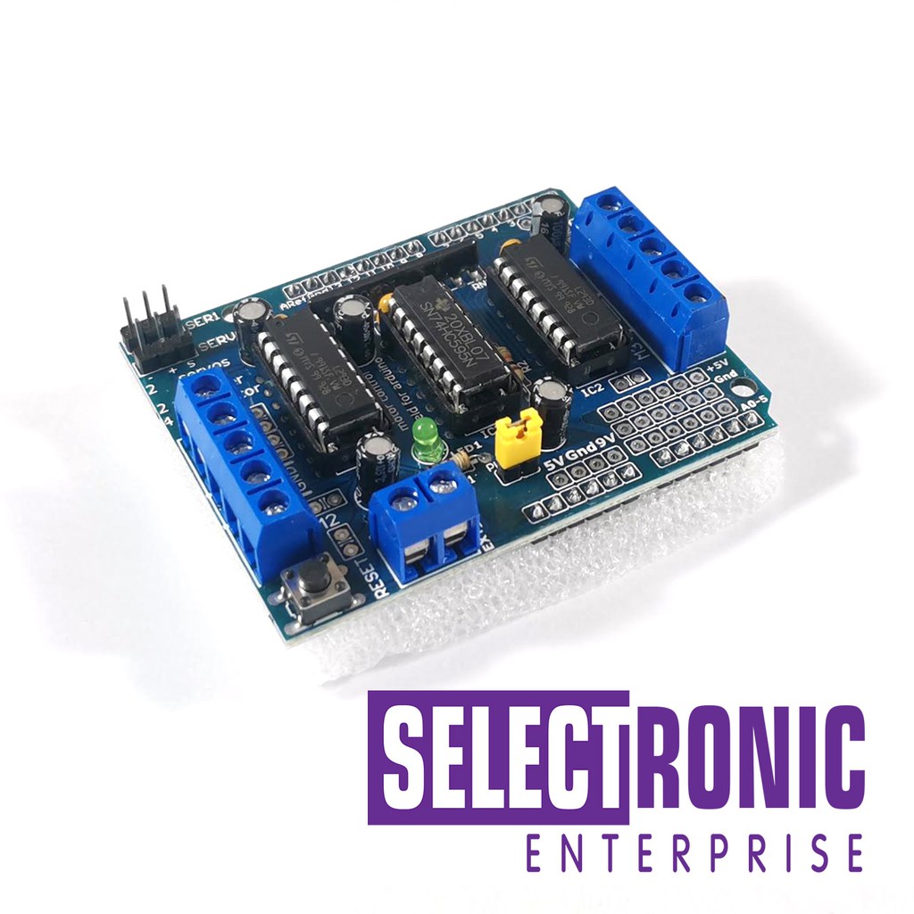 L293d Motor Driver Shield For Arduino 4 Motor 1 2a Max Shopee