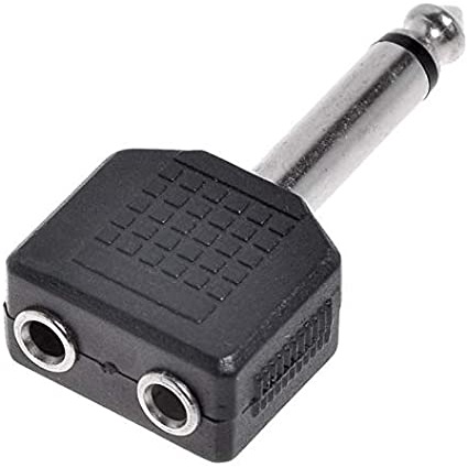 ★SG Ready Stock★1/4 Inch 6.35mm Male Mono to Dual 1/8 Inch 3.5mm Female ...