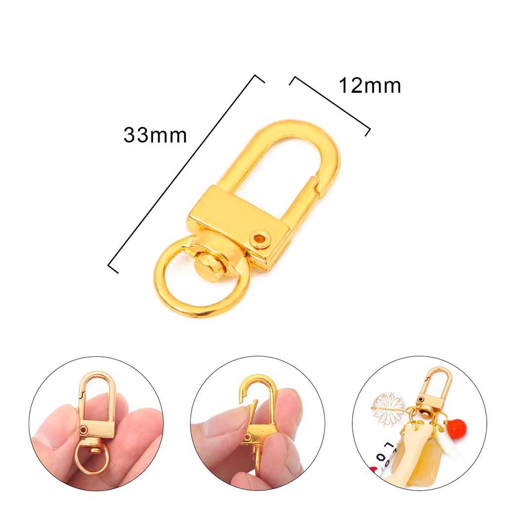 [33X12mm] Alloy Keychain Long Hook Lobster Buckle/Connection Buckle diy ...