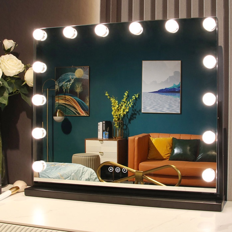 MNS Led Vanity Mirror With Bulb Horizontal Desktop Vanity Mirror Net ...